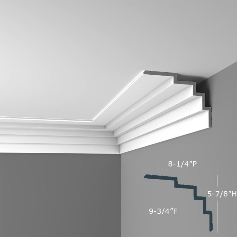 Chicago 2 Step Modern Crown Molding - modern crown moldings