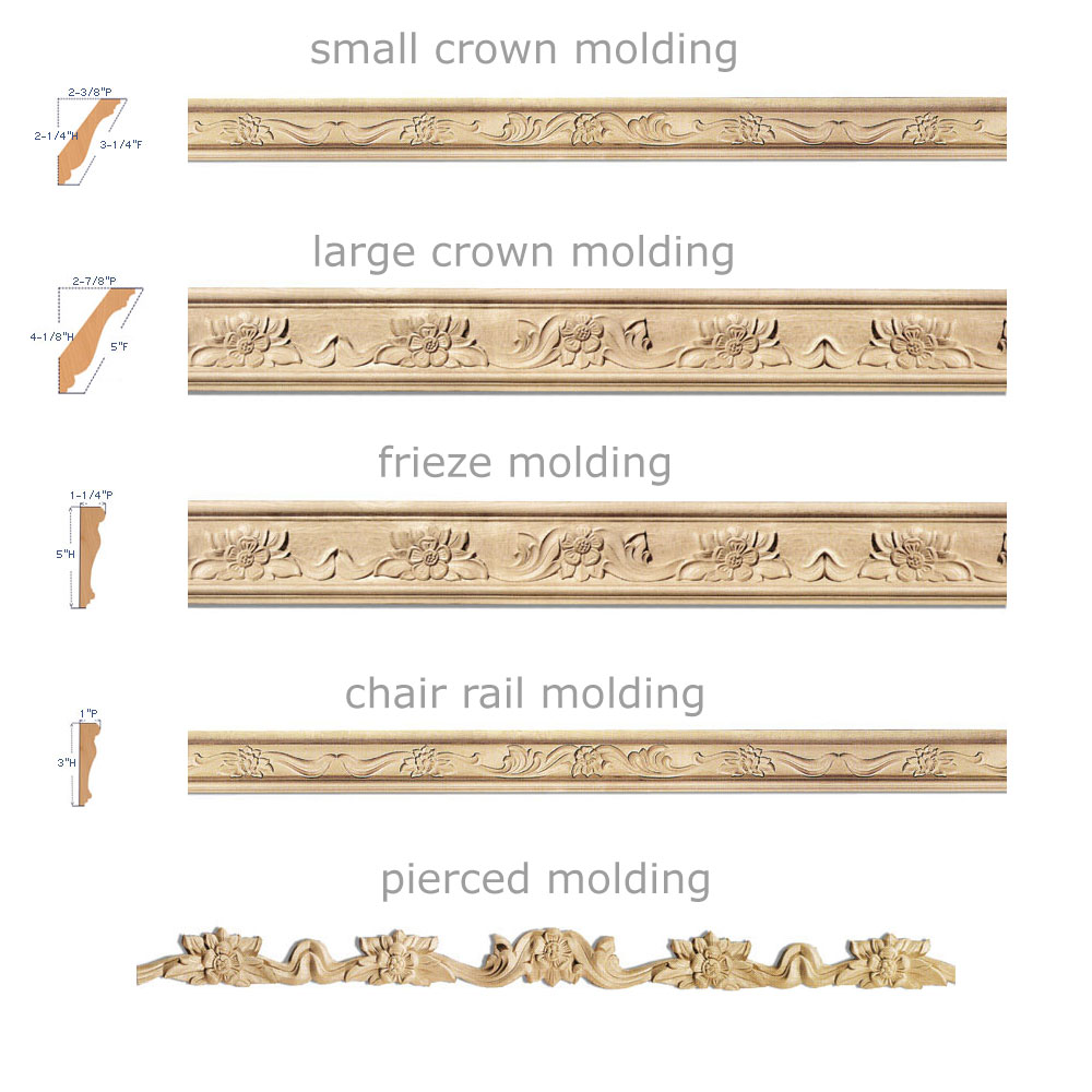 Carved Wood Molding - Hand-Carved Wood Molding Sets