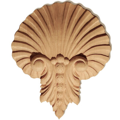 carved wood shells onlays - wood appliques - Inviting Home