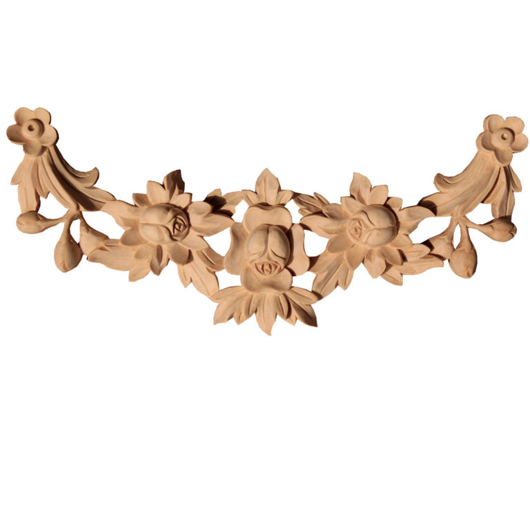Dallas Swag Wood Carving - Wood Carvings - Floral Motif Onlays
