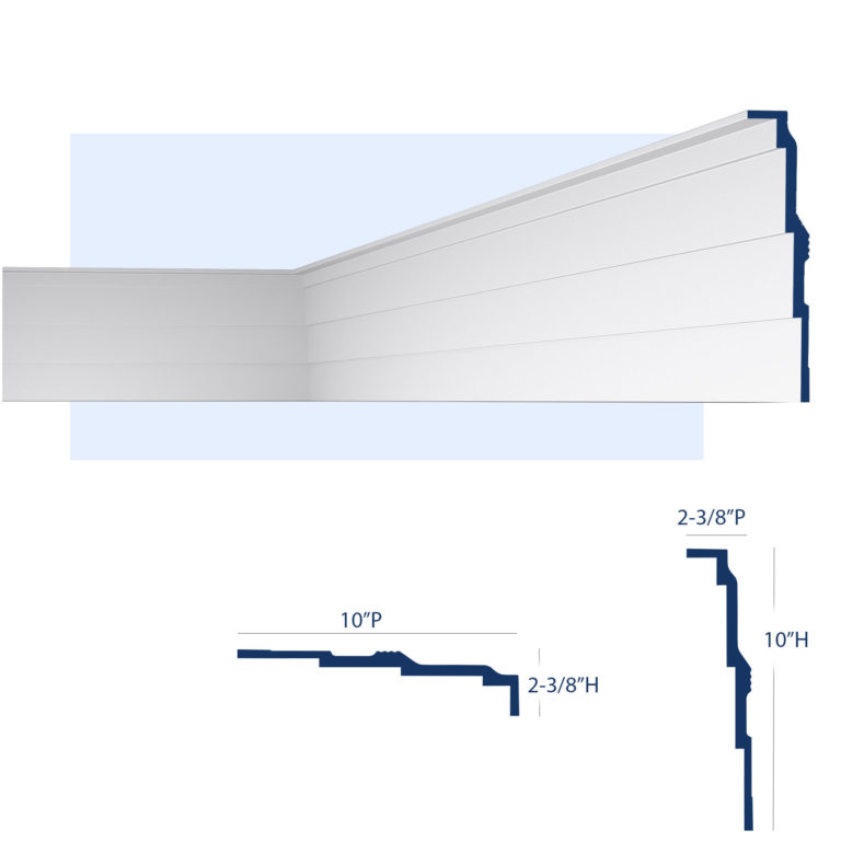 New York 3 Step Crown Molding - Molding for Indirect Lighting