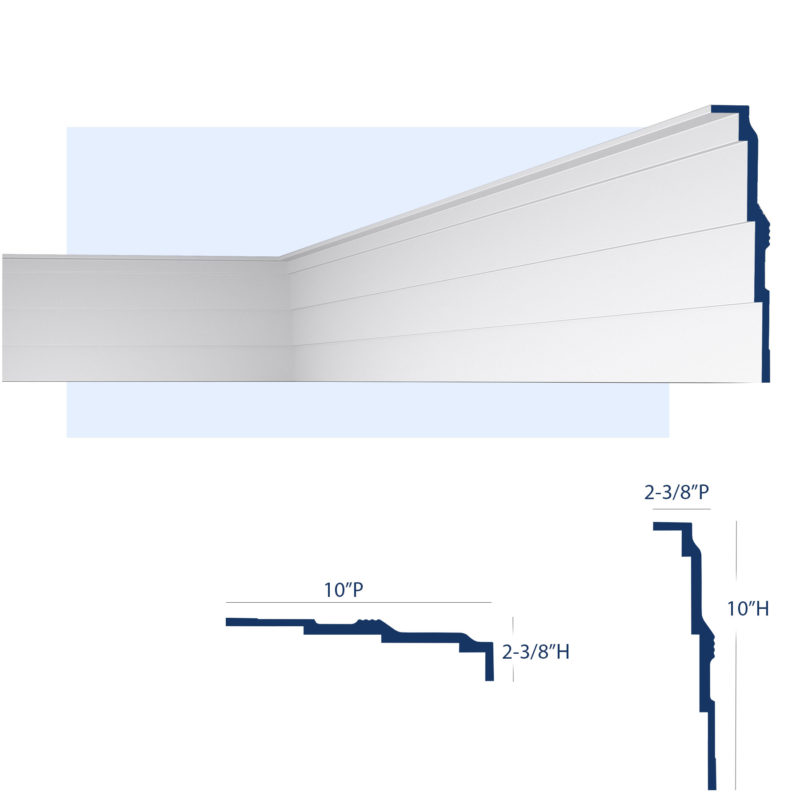 New York 3 Step Crown Molding - Molding for Indirect Lighting