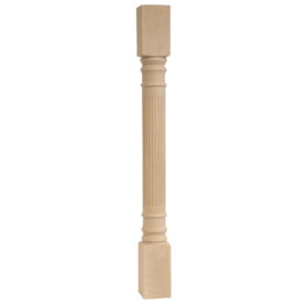 Reeded Kitchen Island Leg - Wood Carvings - Island Legs