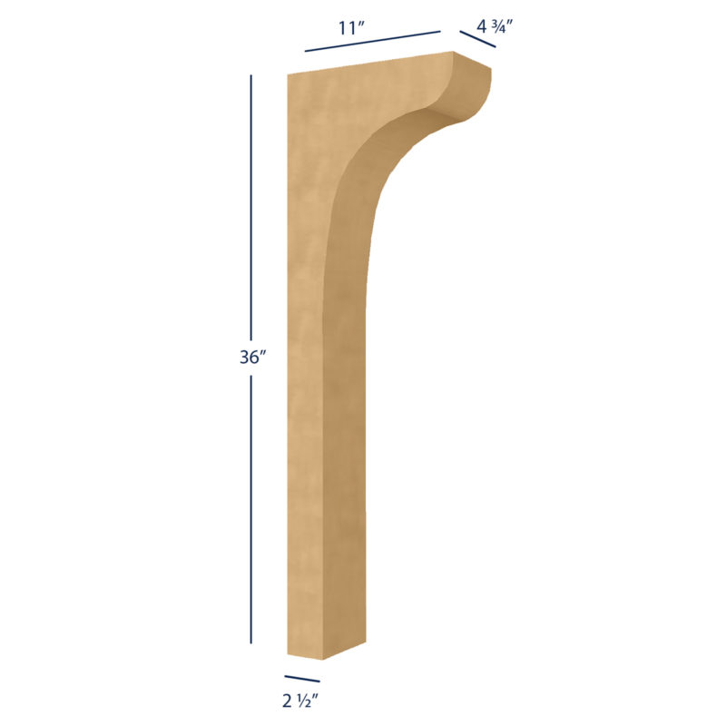 contemporary carved wood simple corbels - More Than Moldings