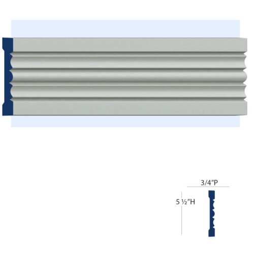 Fluted Chair Rail and Casing - Architectural Accents - Polyurethane