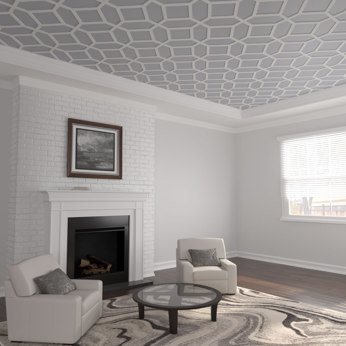 Fluted Ceiling Dome with decorative trim - Ceiling Decor - More Than ...