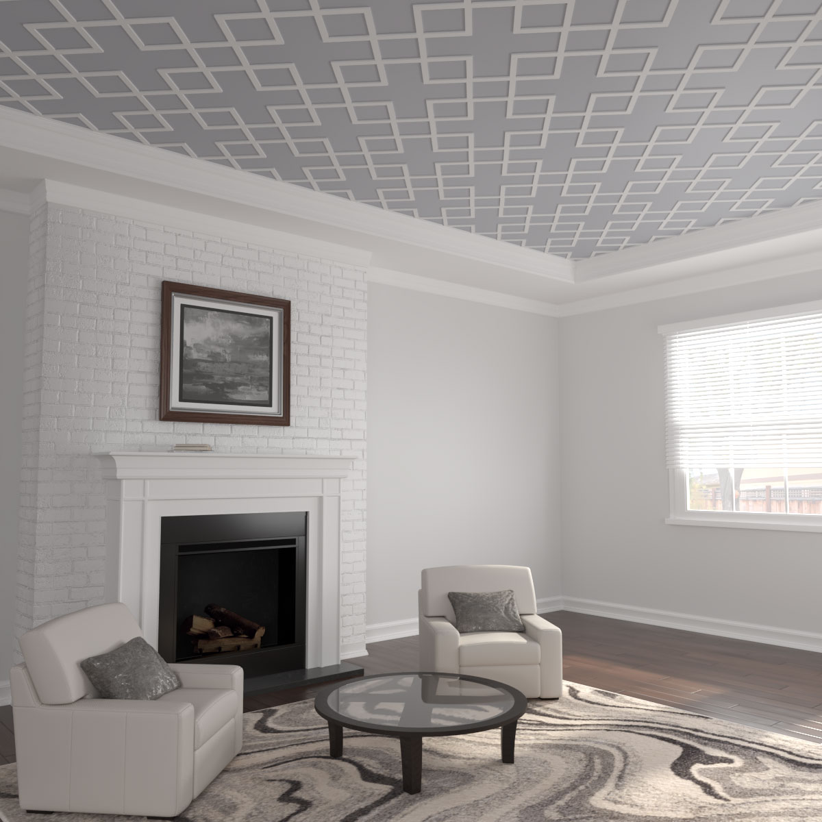 Gridlock Harmony Fretwork Ceiling Panel - More Than Moldings
