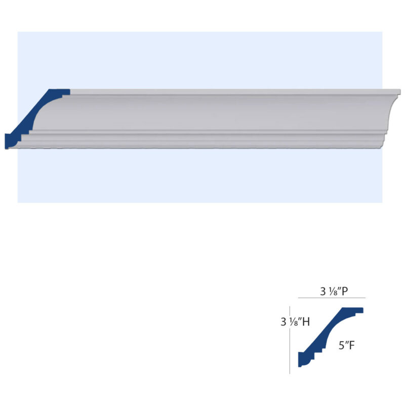 Cove With Step Crown Molding - Clean Line Crown Molding
