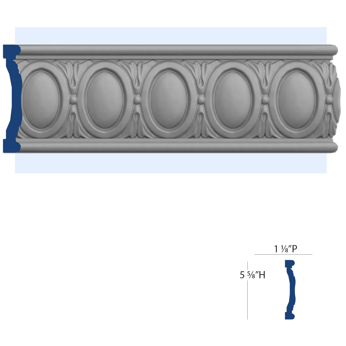 Chair Rail Molding - Egg & Dart Frieze - More Than Moldings